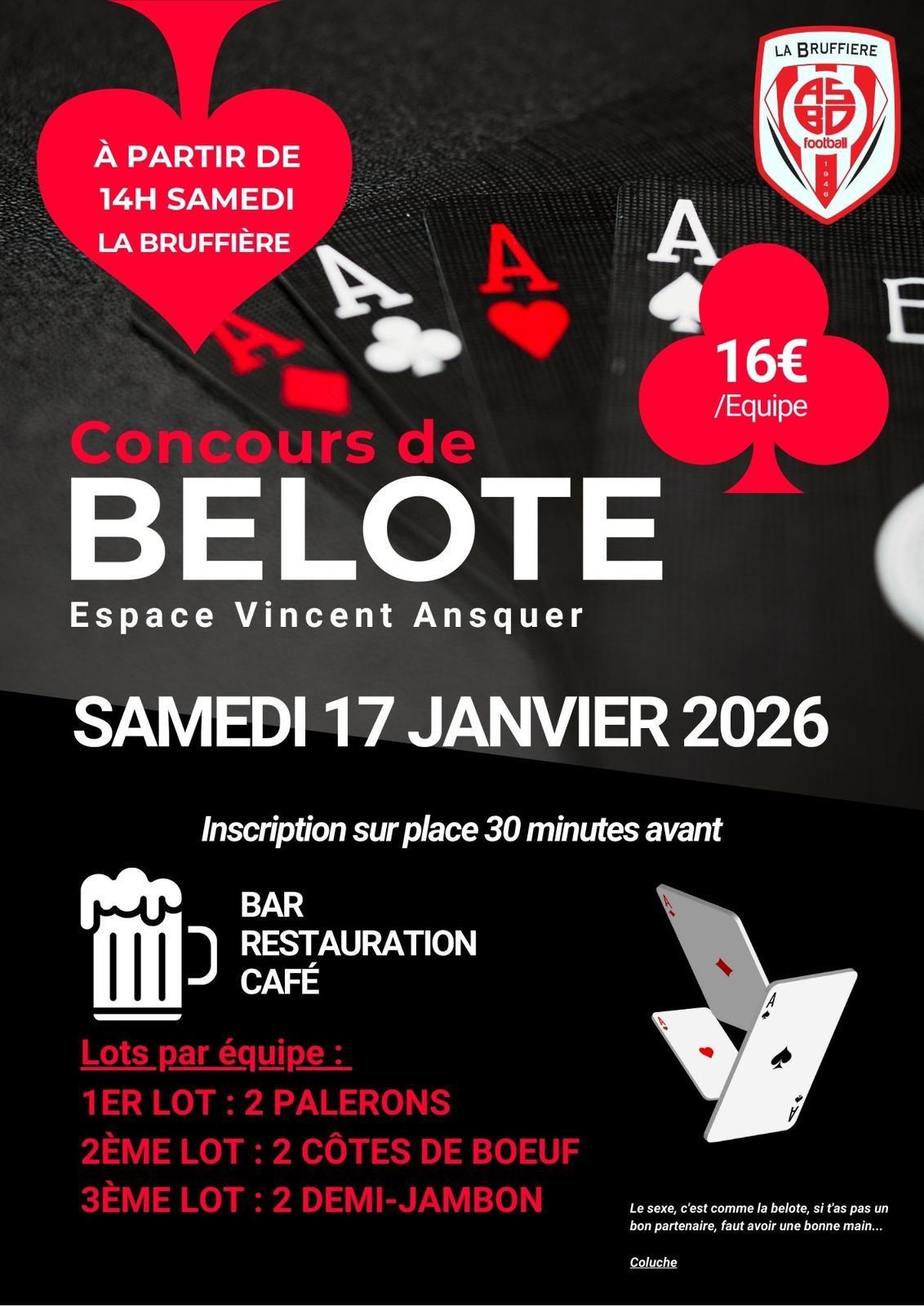 CONCOURS DE BELOTE | LA BRUFFIERE