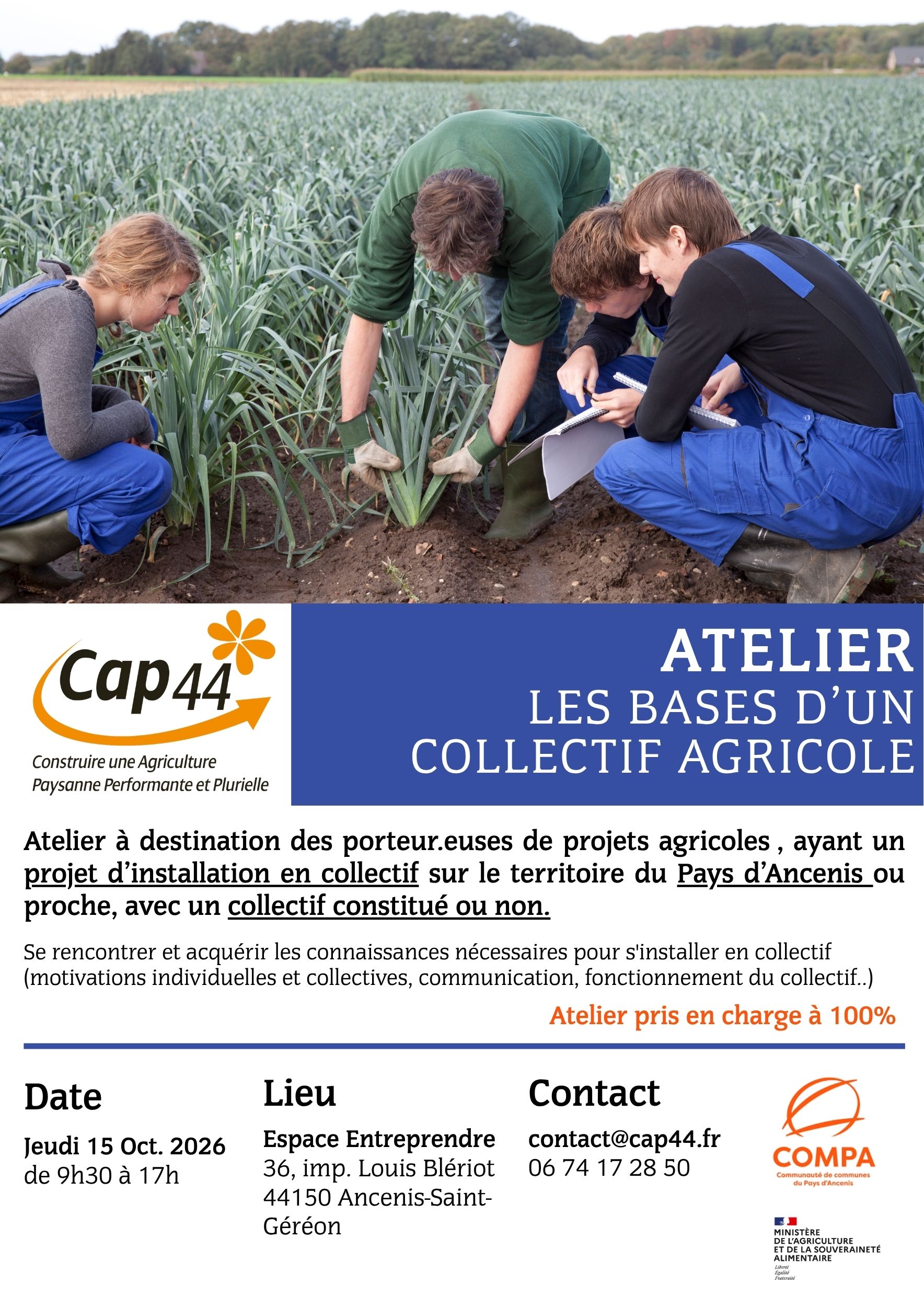Atelier « Les Bases d’un collectif agricole » animé par le CAP44