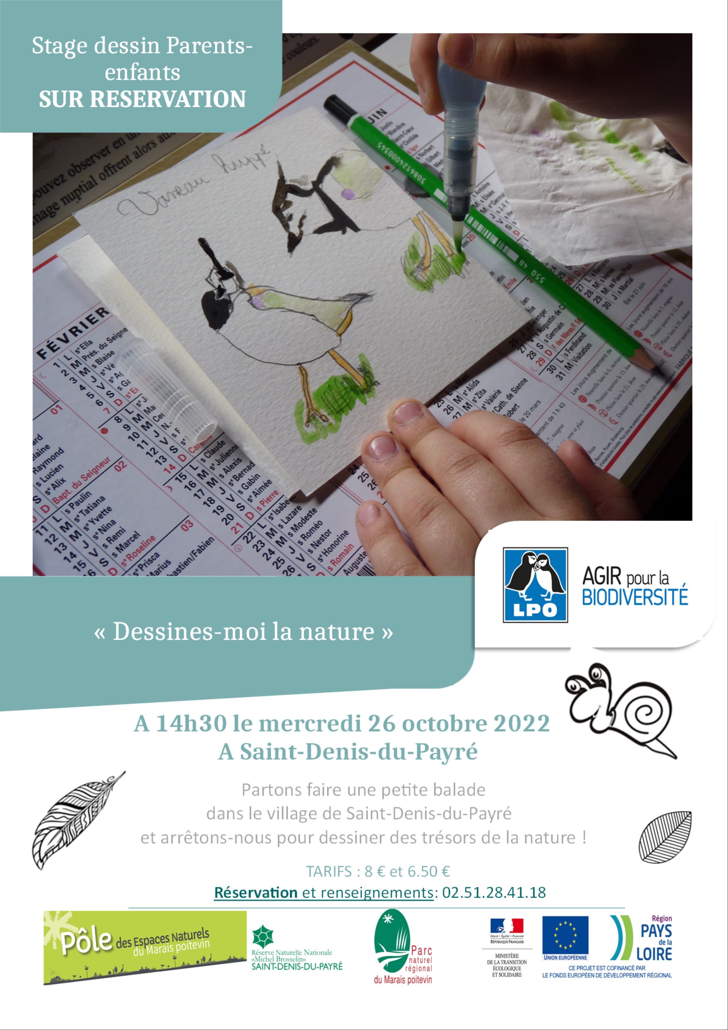 ATELIER DESSIN PARENT - ENFANT "DESSINES-MOI LA NATURE" | SAINT-DENIS-DU-PAYRE