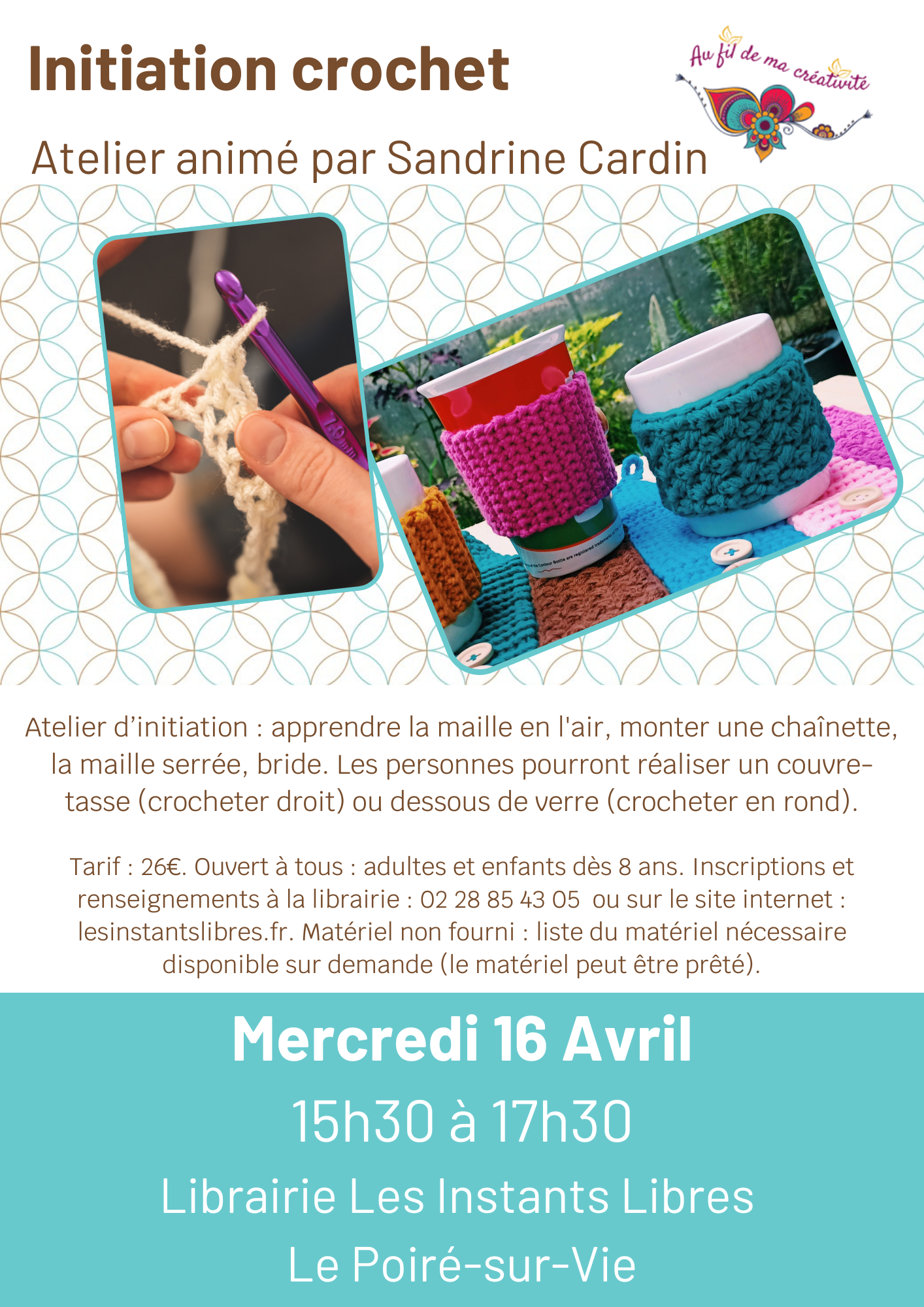 Atelier d'initiation au crochet | LE POIRE-SUR-VIE