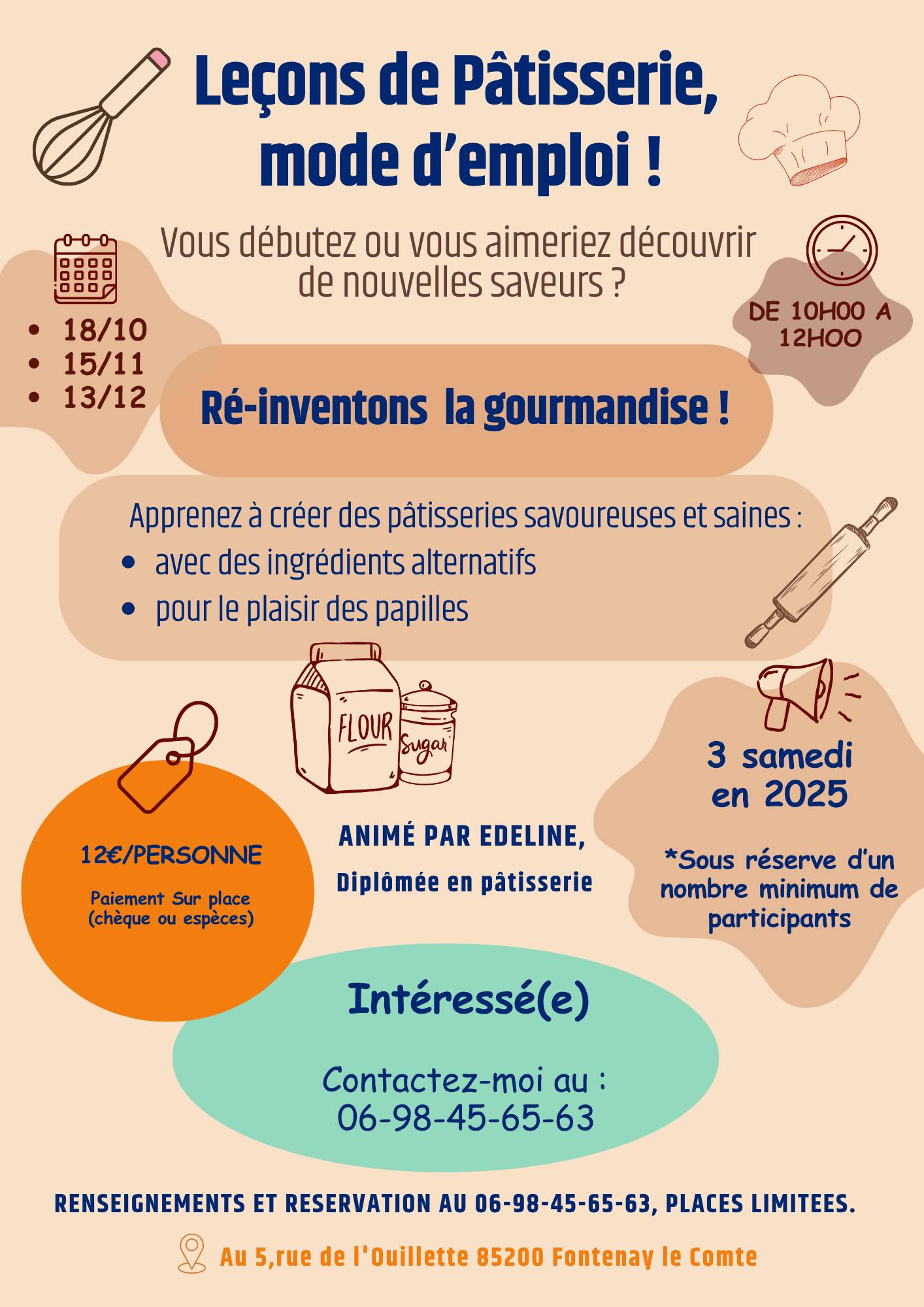 Leçons de pâtisserie, mode d'emploi! | FONTENAY-LE-COMTE